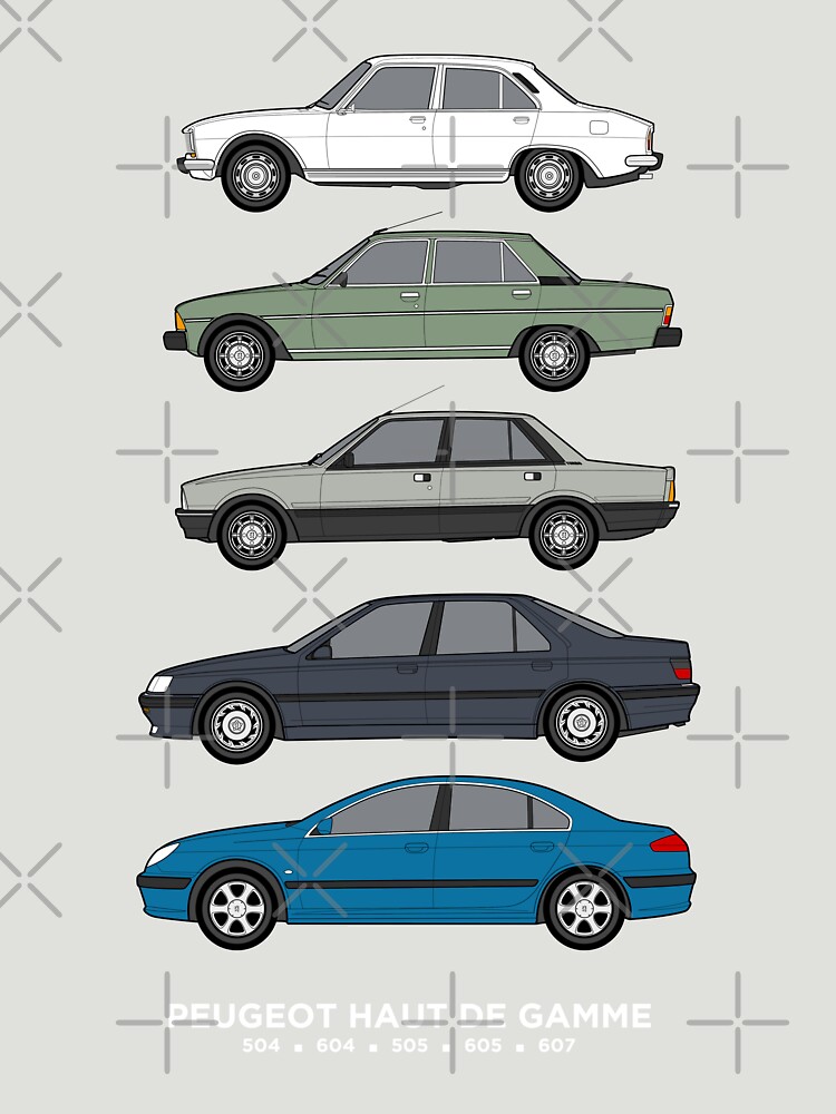 "Peu geot "Haut de Gamme" Classic Car Collection " T-shirt by ...