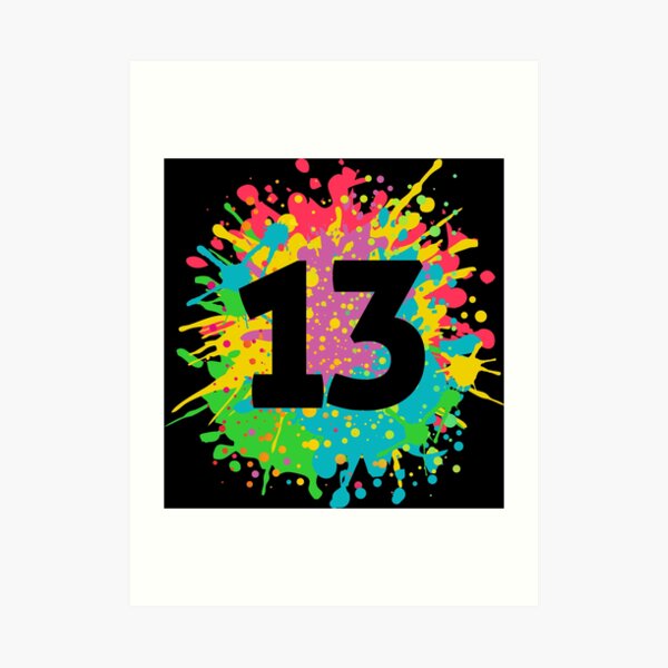 13th Birthday For Teens Girls Boys Number 13 In Paint Splashes 13th-birthday-for-teens-girls-boys-number-13-in-paint-splashes