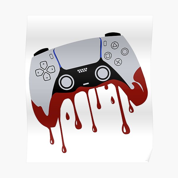 "Playstation controller dripping" Poster for Sale by AkraidaxDesign ...