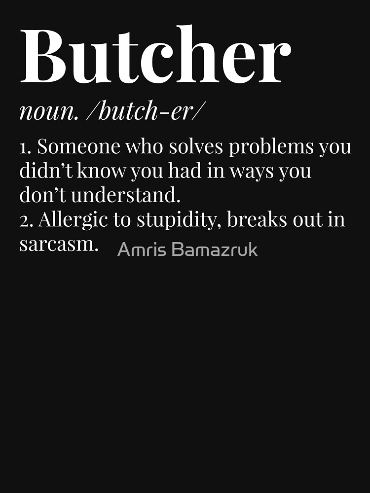 "Butcher Definition" Lightweight Sweatshirt for Sale by amrisbamazruk ...