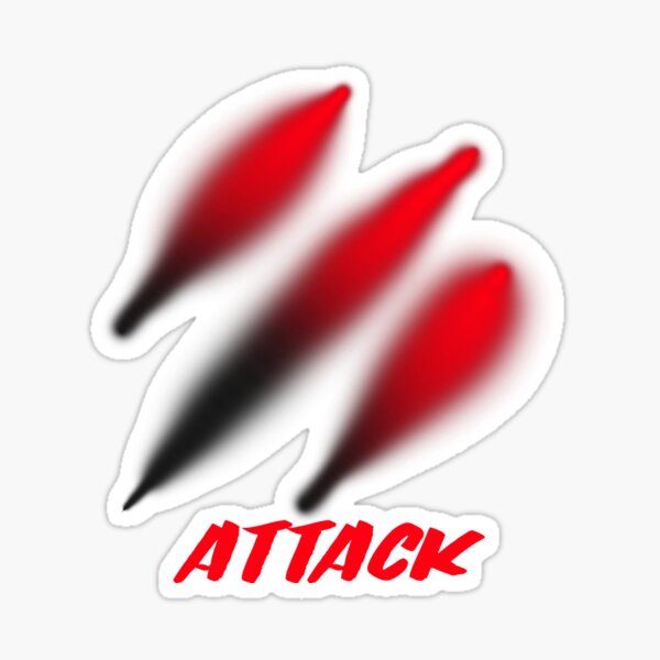 "3 strip animal attack" Sticker by victorbrowning | Redbubble
