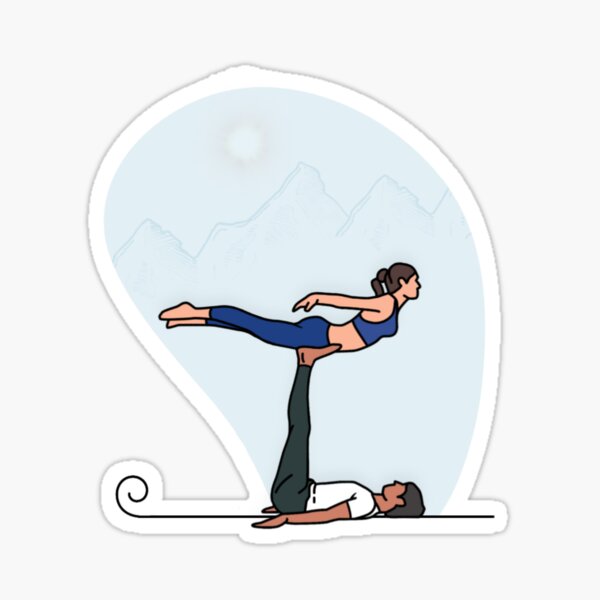 "ACRO YOGA" Sticker for Sale by 0kay-co | Redbubble