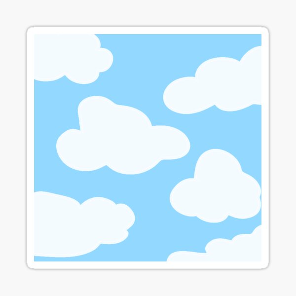 "Cartoon Cloud Aesthetic" Sticker by thenatattack | Redbubble