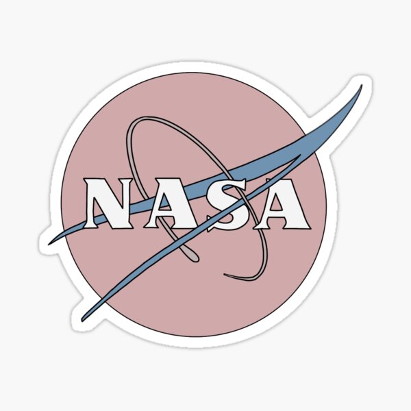 "Pink “NASA” sticker" Sticker for Sale by caroldesigns | Redbubble