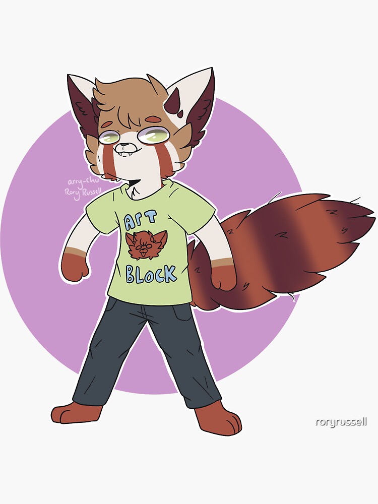 "Art block furry sticker" Sticker for Sale by roryrussell | Redbubble