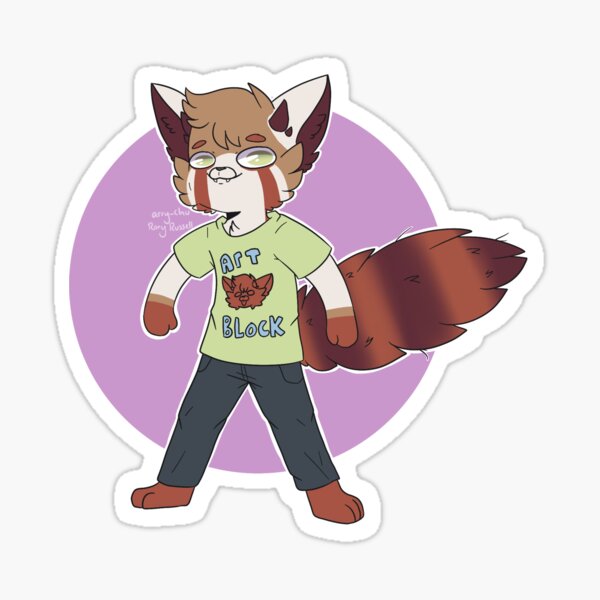 "Art block furry sticker" Sticker for Sale by roryrussell | Redbubble