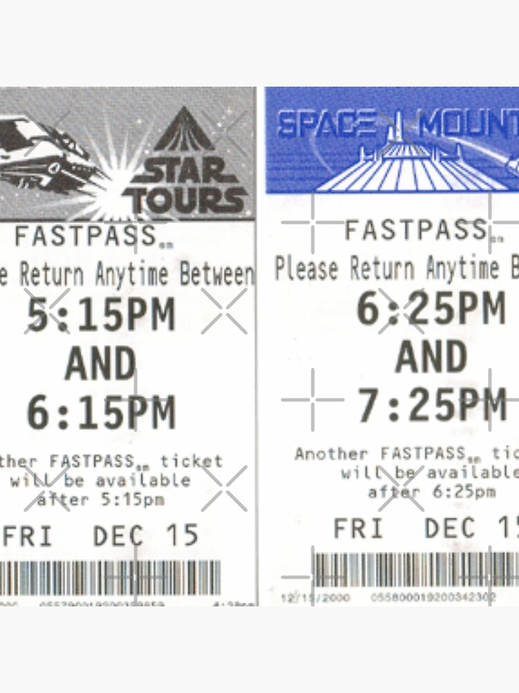 "Space Mountain and Star Tours Fastpass" Throw Pillow for Sale by ...