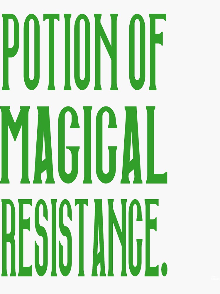 "Potion of Magical Resistance Beverage Drink" Sticker by JJgamers ...