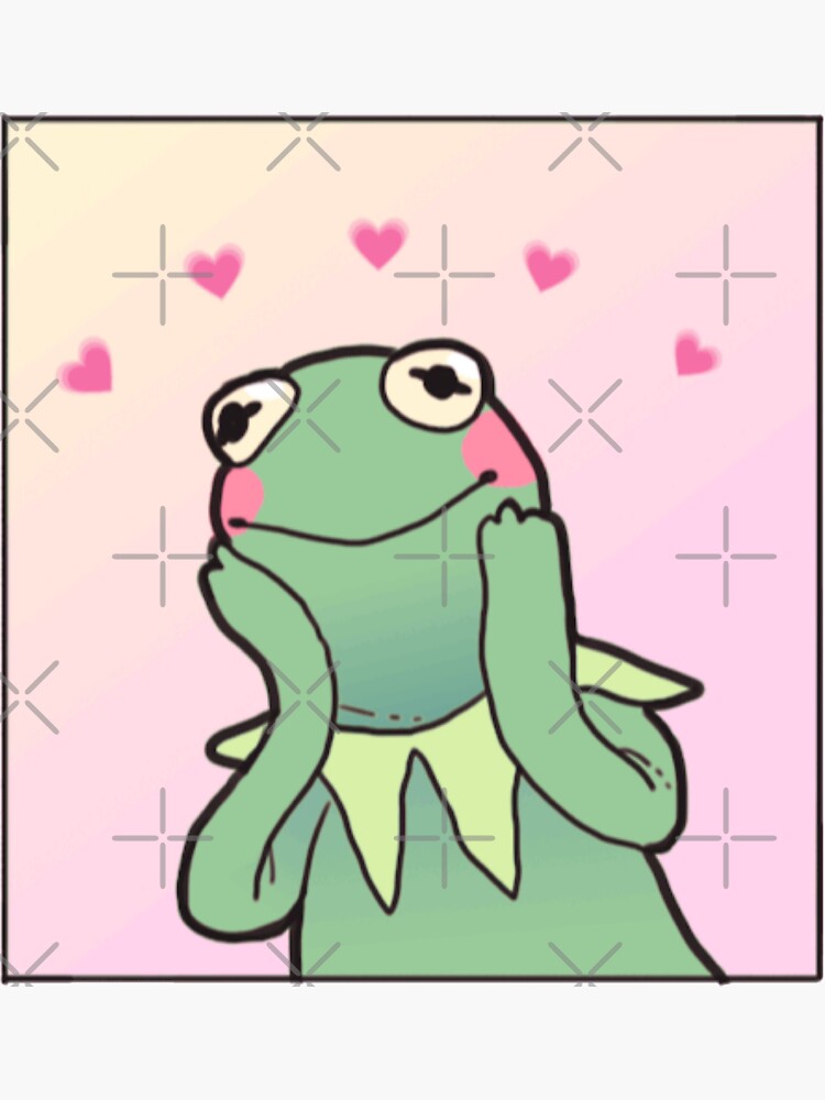 "Lovely Kermit" Sticker for Sale by GarfieldsLitter | Redbubble