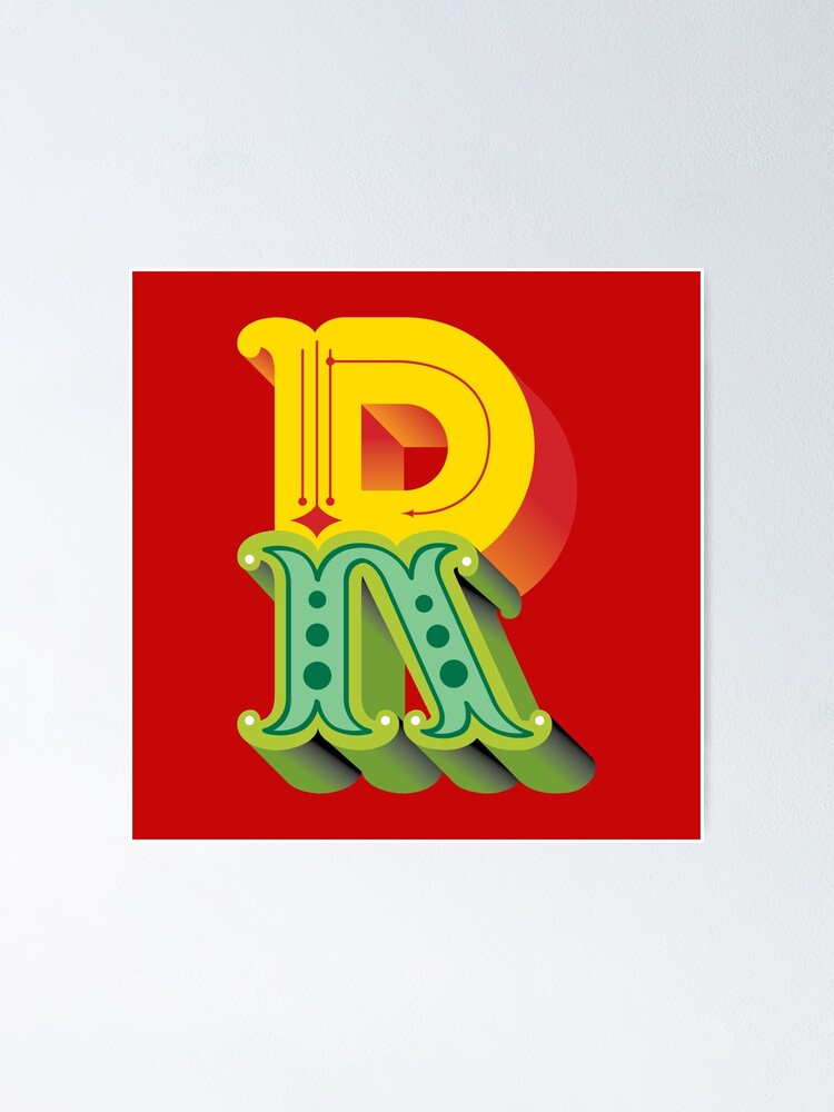 "Traditional Brazilian Lettering - Letter R" Poster for Sale by ...