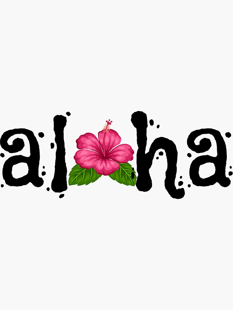 "Aloha Flower Sticker " Sticker by KIHIxStickers | Redbubble