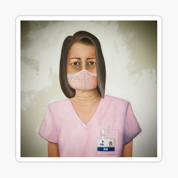 "Pls wear a mask" Sticker by ArtofSining | Redbubble