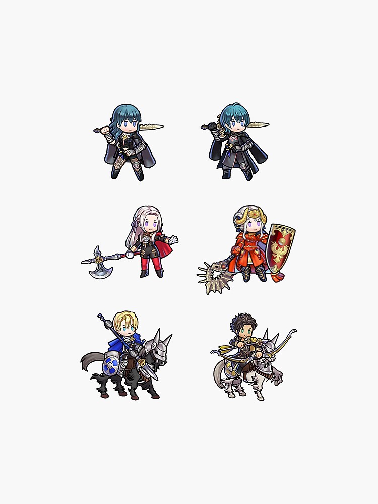 "Fire Emblem Three Houses Leaders and Byleth" Sticker for Sale by ...
