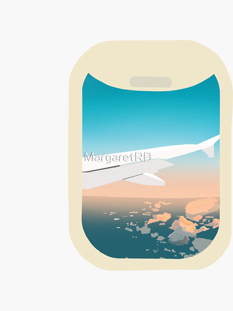 "airplane window" Sticker for Sale by MargaretRB | Redbubble
