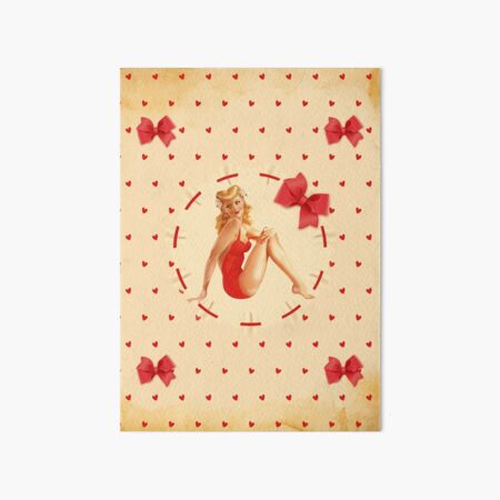 "Red Ribbon Pin Up Vintage" Art Board Print by retrobox | Redbubble