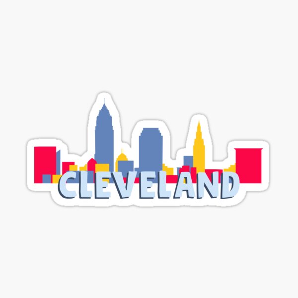 "Cleveland Skyline" Sticker for Sale by marnilauren | Redbubble