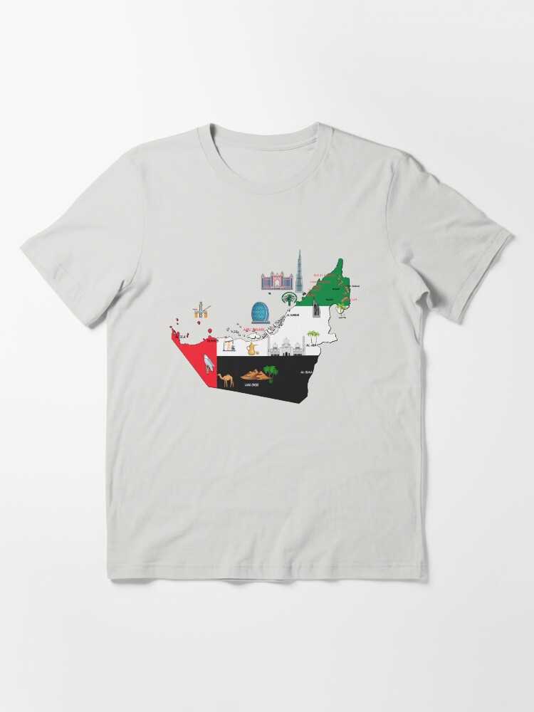 "United Arab Emirates map, major cities names UAE national symbols and ...