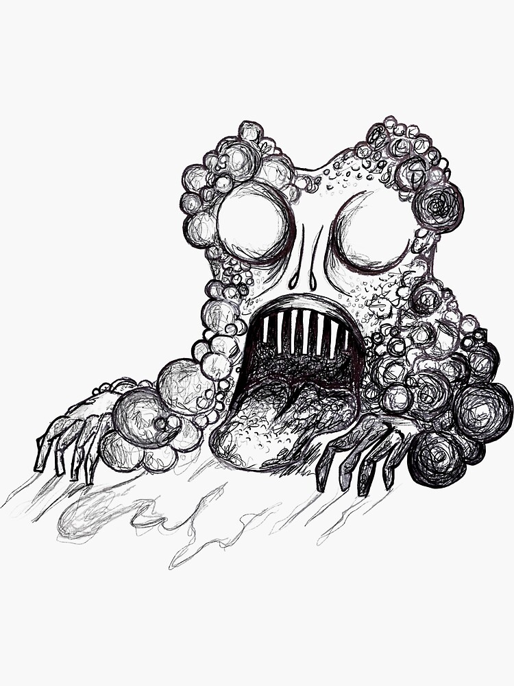 "Screaming Creature" Sticker for Sale by janellturley | Redbubble