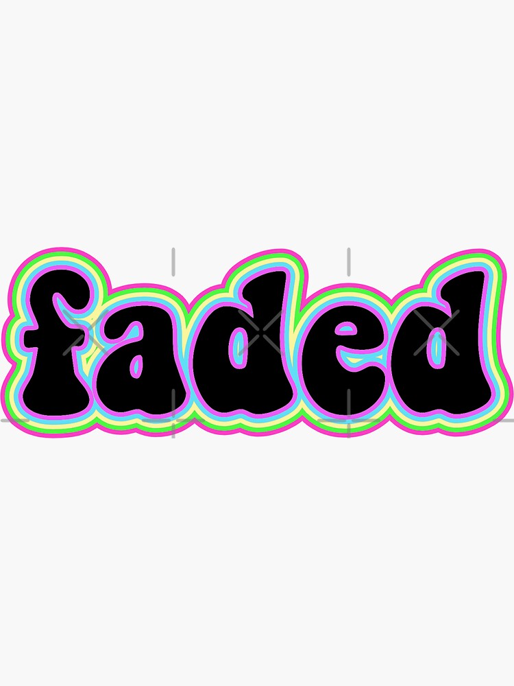"faded" Sticker for Sale by cait-walker20 | Redbubble