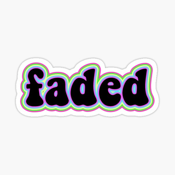 "faded" Sticker for Sale by cait-walker20 | Redbubble