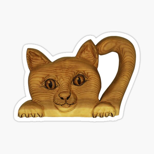 "Curious Cat " Sticker by SignsOfSpirit | Redbubble