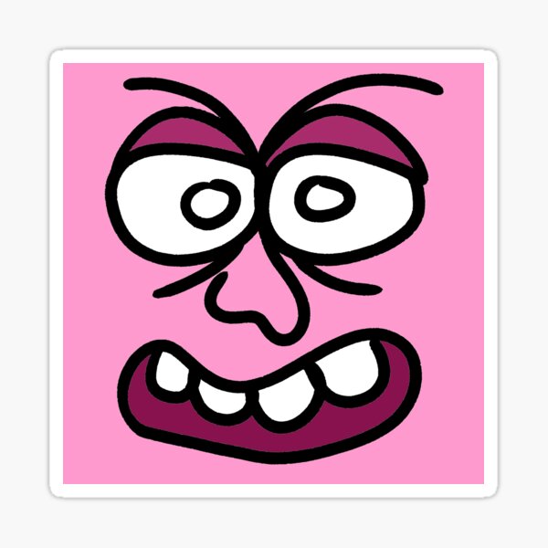 "Angry Face" Sticker for Sale by GastricSmoothie | Redbubble