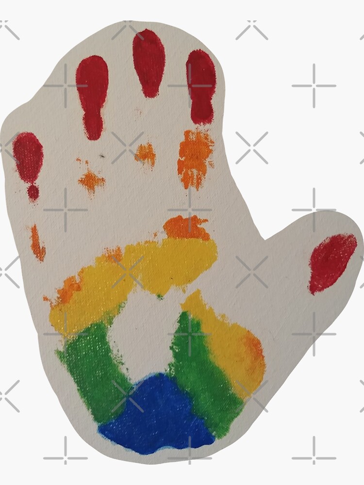 "Pride handprint" Sticker by Simpbabes420 | Redbubble