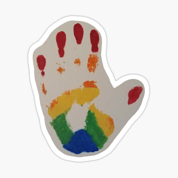 "Pride handprint" Sticker by Simpbabes420 | Redbubble