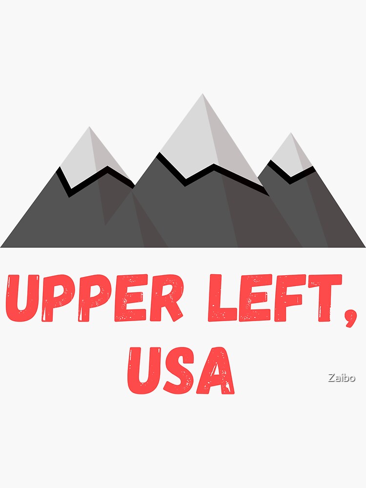 "upper left usa" Sticker for Sale by Zaibo | Redbubble