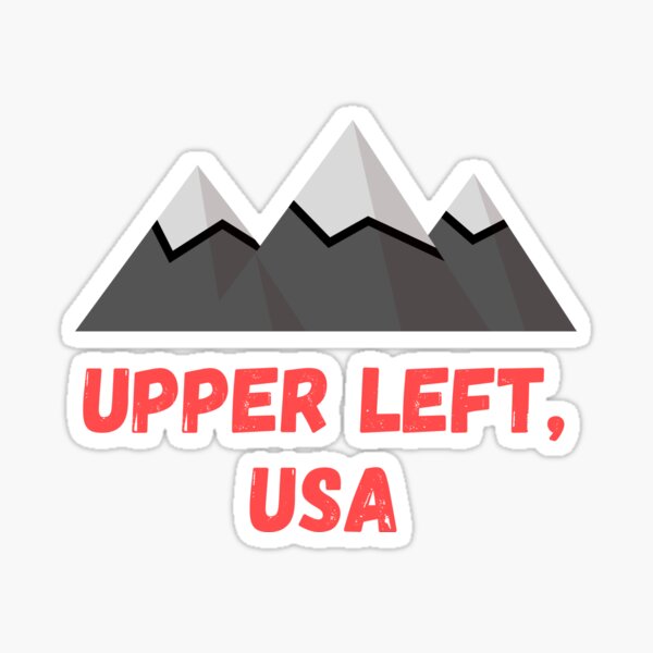 "upper left usa" Sticker for Sale by Zaibo | Redbubble