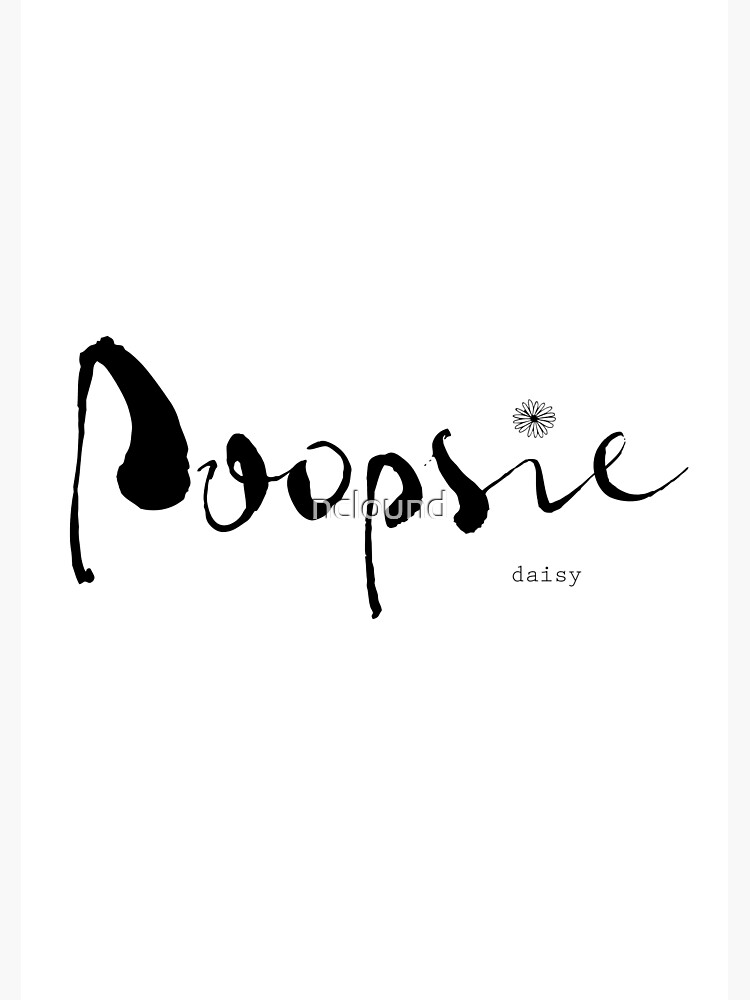 Lámina fotográfica «Poopsie Daisy Wc Poster Tipografía Escritura Marco ...