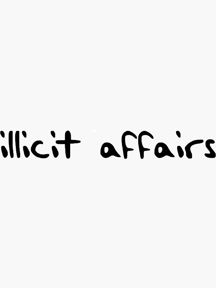 "Taylor swift illicit affairs" Sticker for Sale by crystalsinclair ...