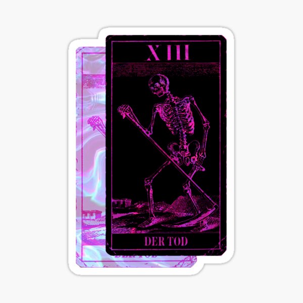 "Holographic Death Card" Sticker for Sale by sassybananas | Redbubble