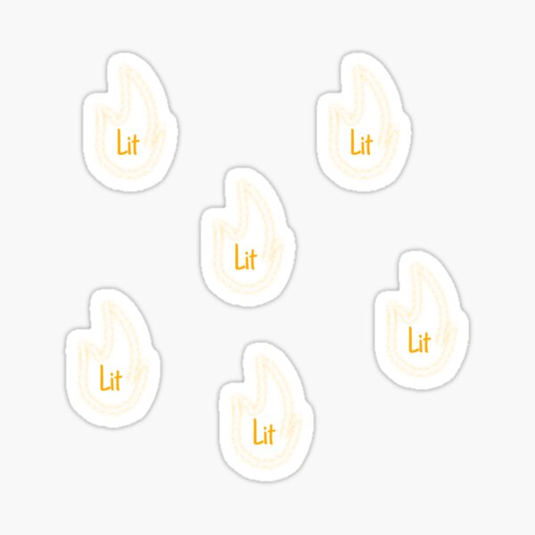 "Lit flame sticker pack" Sticker for Sale by ShadowstarArt | Redbubble