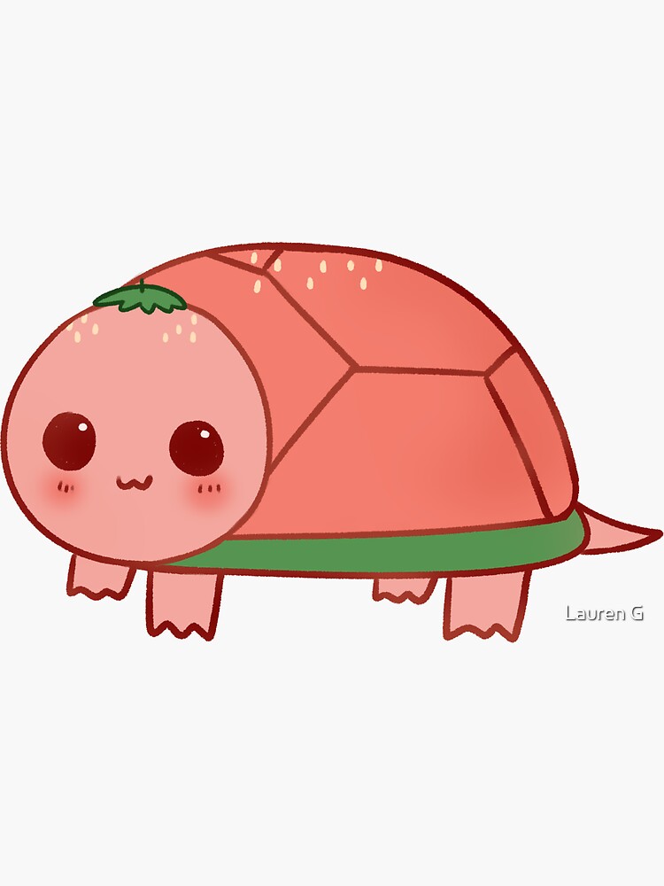 "strawberry turtle" Sticker for Sale by Lauren G | Redbubble