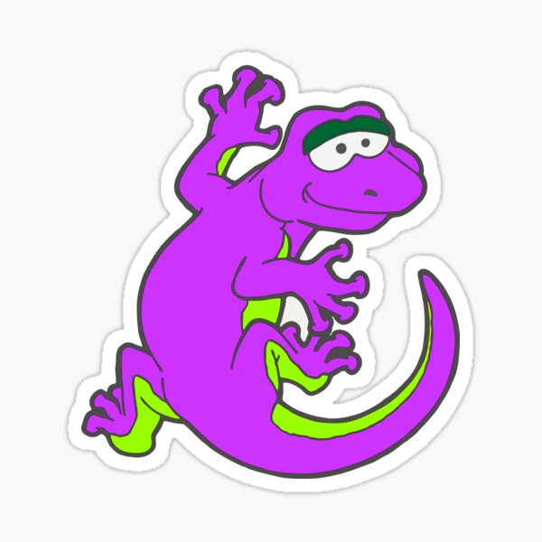 "Smiley Gecko Children's Climbing Lizard Cartoon" Sticker for Sale by ...