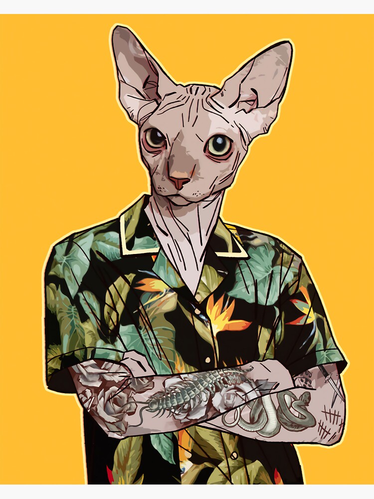 "Half-Sphynx, half-Human, here is a very cool shapeshifter!" Sticker ...
