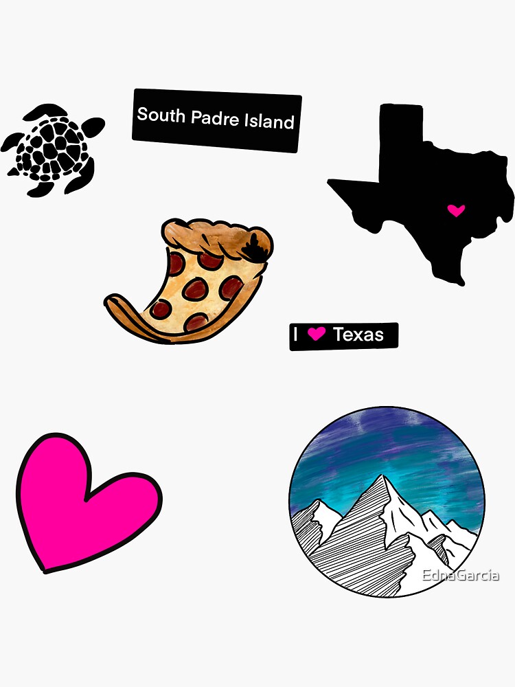 "Texas" Sticker by EdnaGarcia | Redbubble