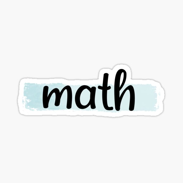 "math label" Sticker for Sale by skyel165 | Redbubble