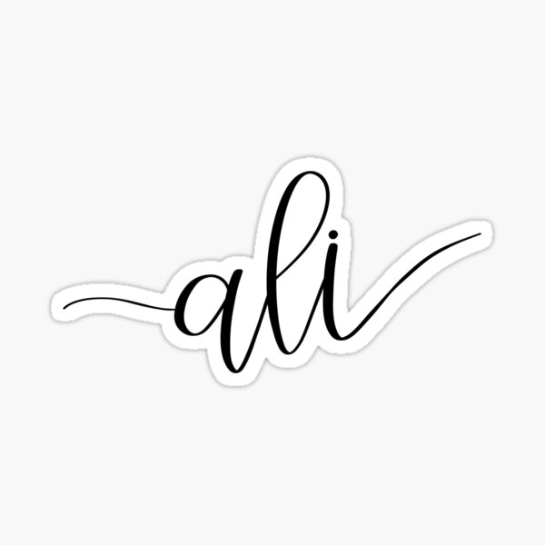 Ali Name Stickers | Redbubble