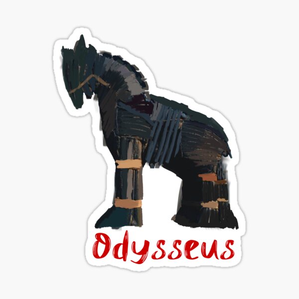 "Trojan horse" Sticker for Sale by Grapdega | Redbubble