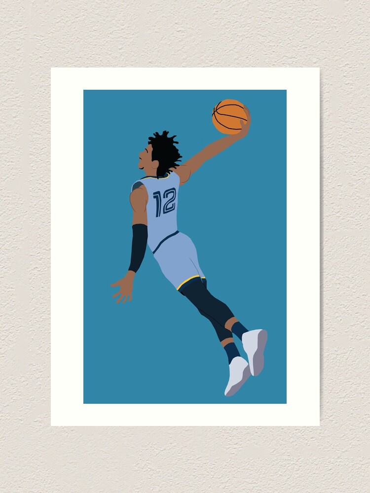 "Ja Morant - Dunk" Art Print for Sale by PatOrmsby17 | Redbubble