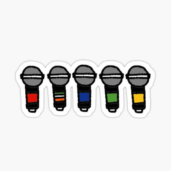 "One Direction Microphones" Sticker by AimiDesigns | Redbubble