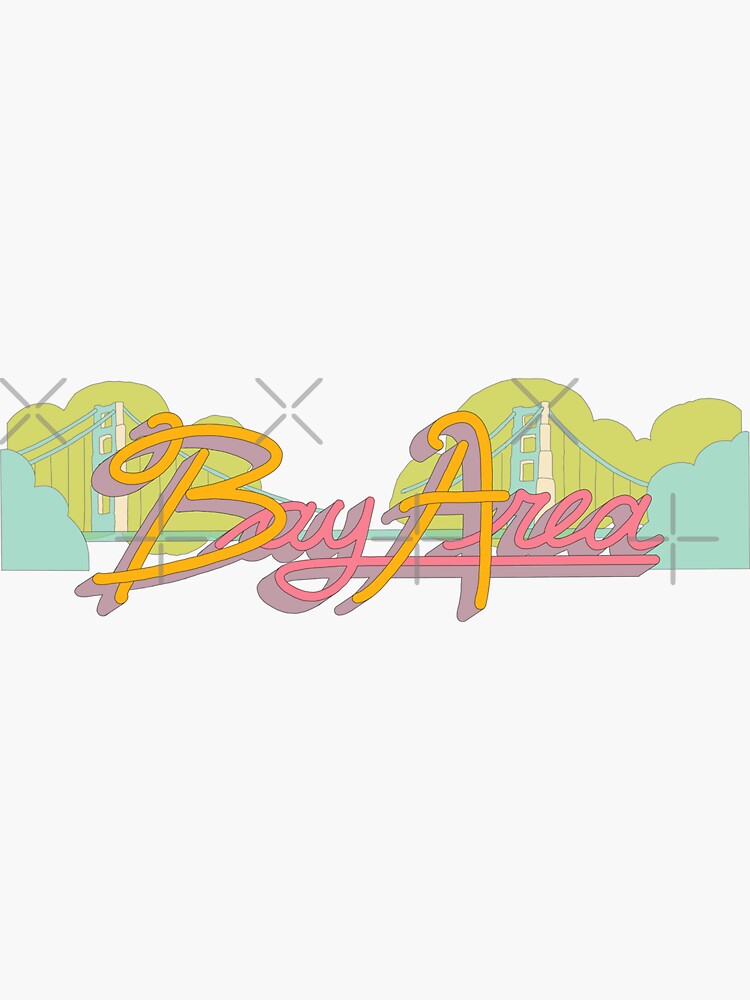 "Retro Bay Area Logo" Sticker for Sale by iypuff123 | Redbubble