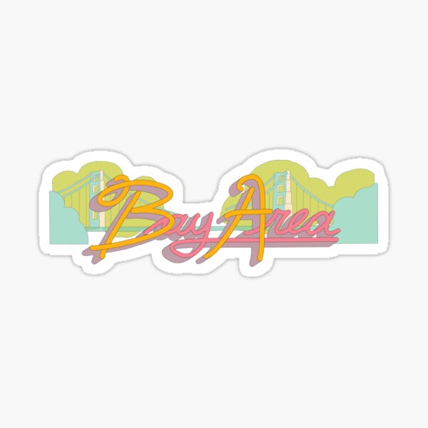 "Retro Bay Area Logo" Sticker for Sale by iypuff123 | Redbubble