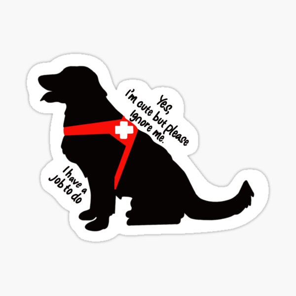 "Service Dog" Sticker by ggracekendall | Redbubble