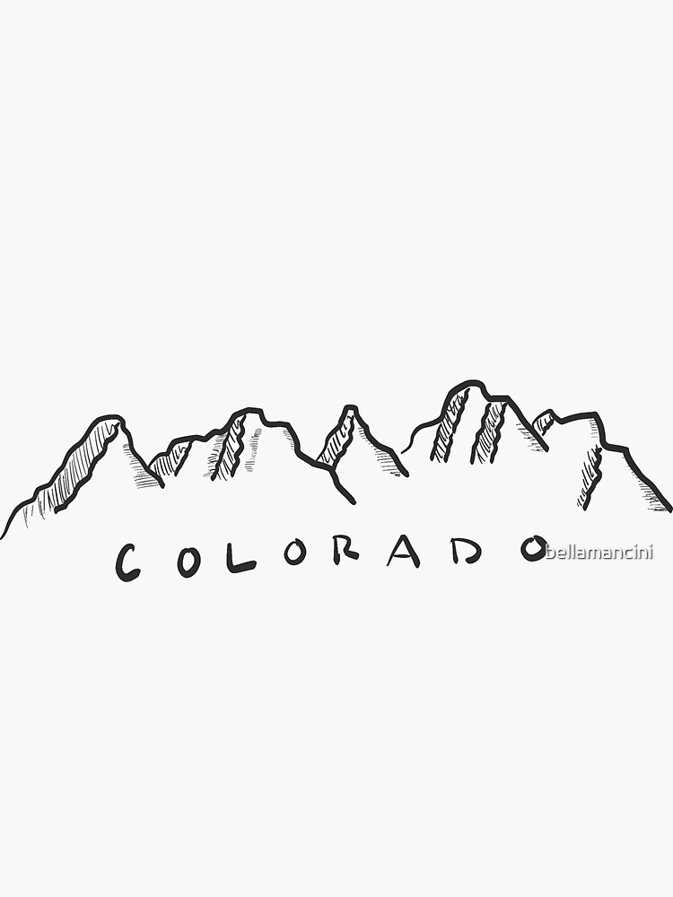 "Colorado Mountains" Sticker by bellamancini | Redbubble