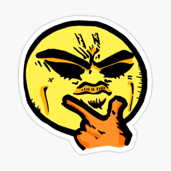 "Masculine "Hmm" Face" Sticker by gonebananas | Redbubble