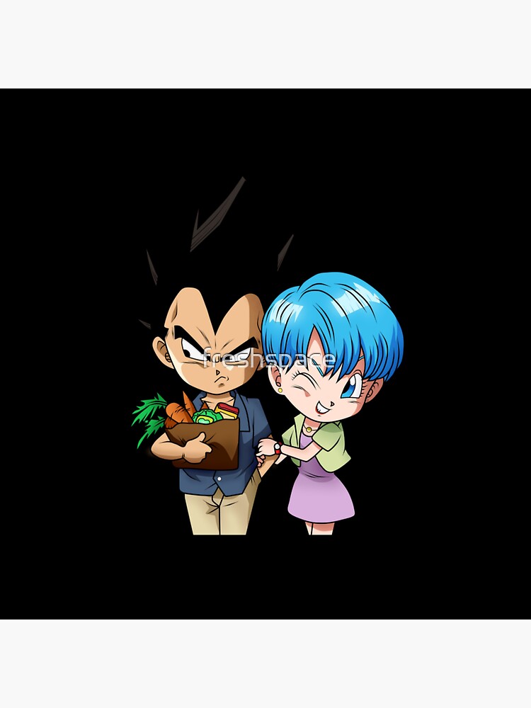 ""Vegeta & Bulma" design" Sticker by freshspace | Redbubble