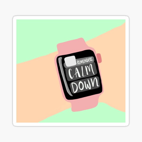 "calm down!!" Sticker by stickerelle | Redbubble